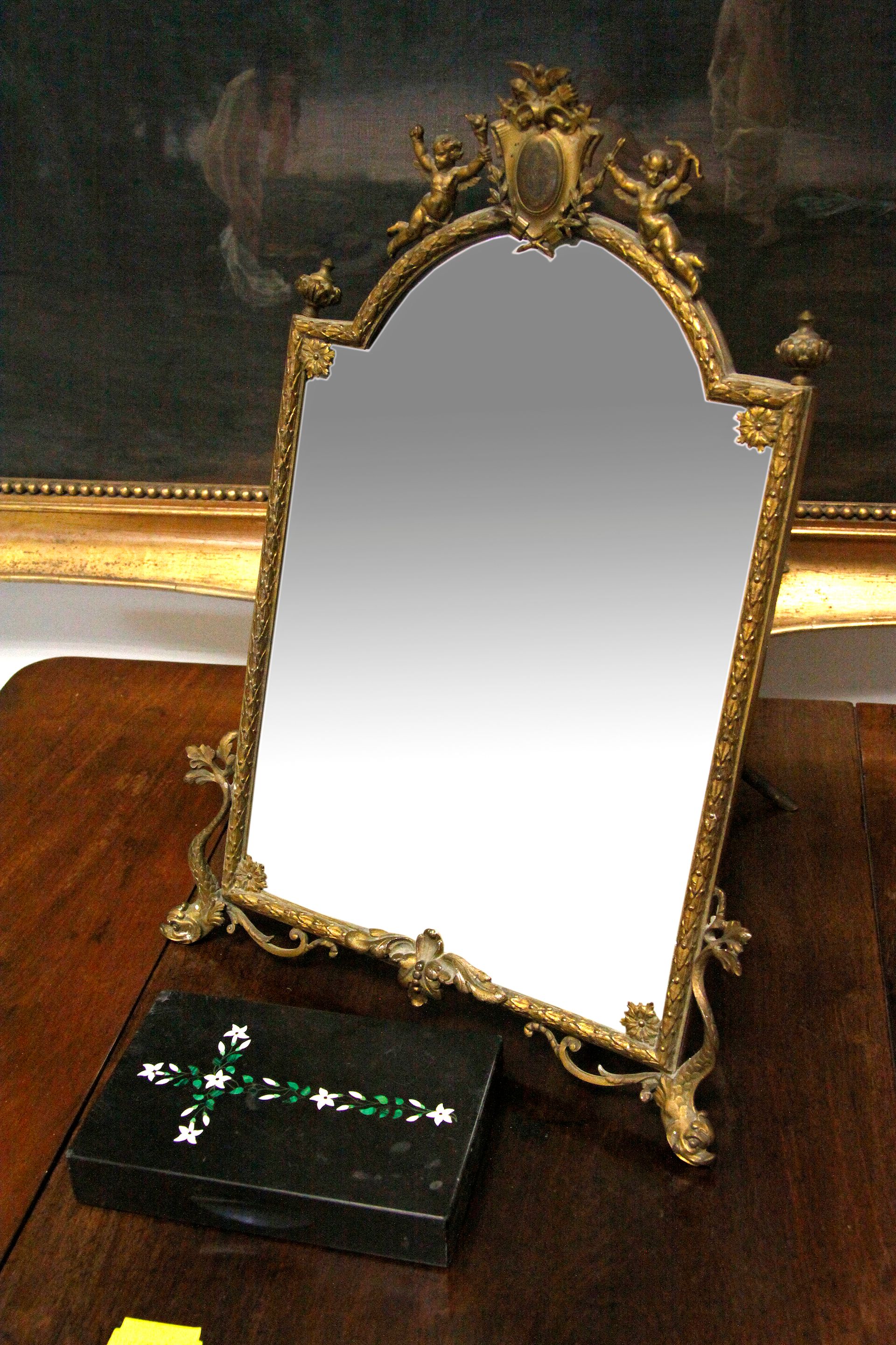 Bonhams : A French gilt metal easel mirrorlate 19th Century