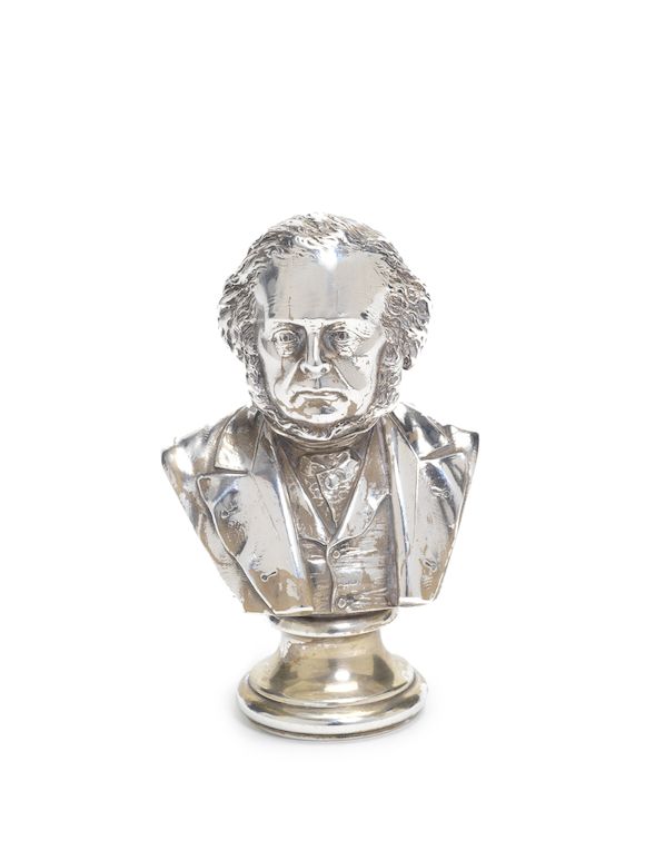 Bonhams : A Victorian silver portrait bust of William Ewert Gladstone ...