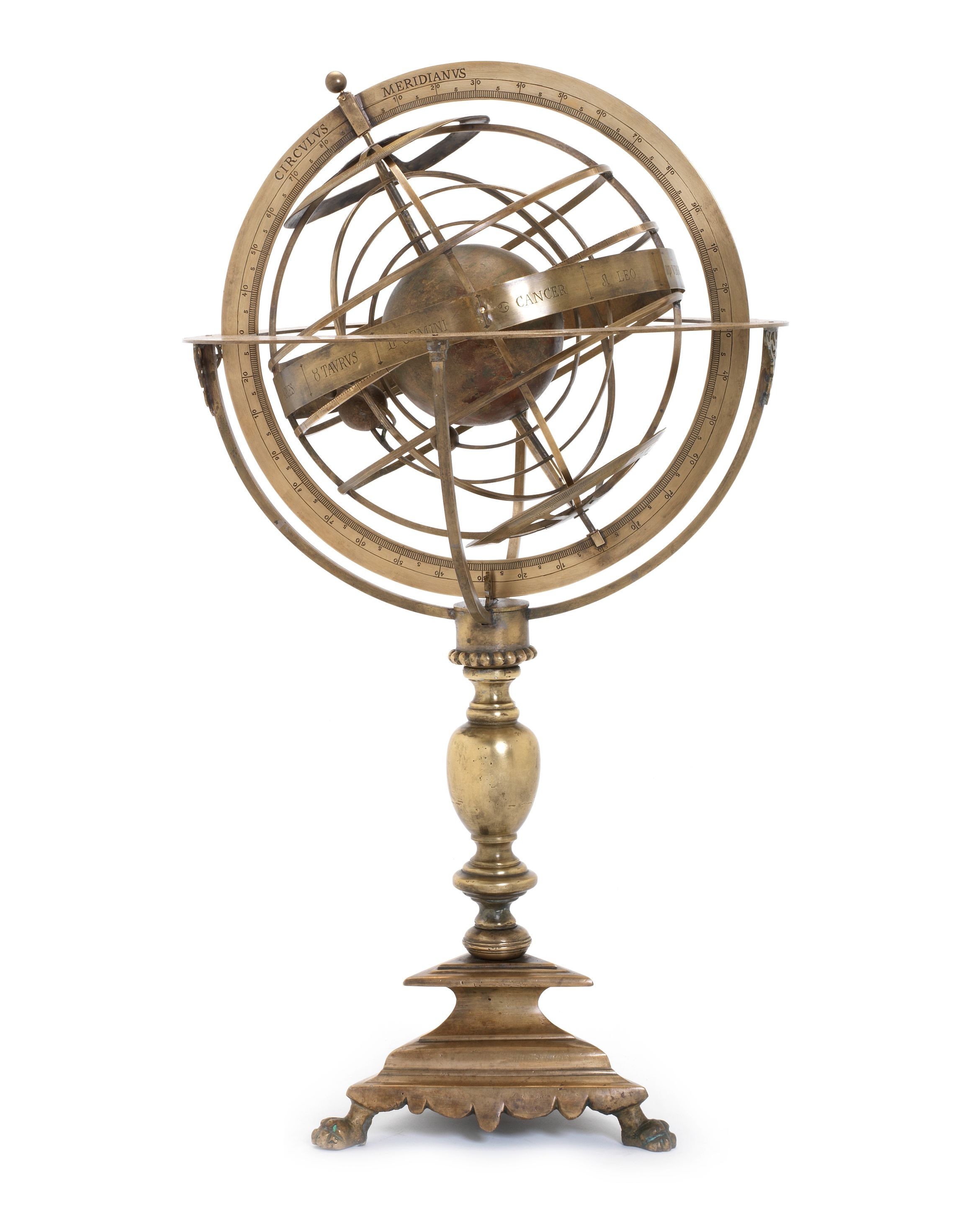 Bonhams : An Italian 17th century style brass armillary sphere,