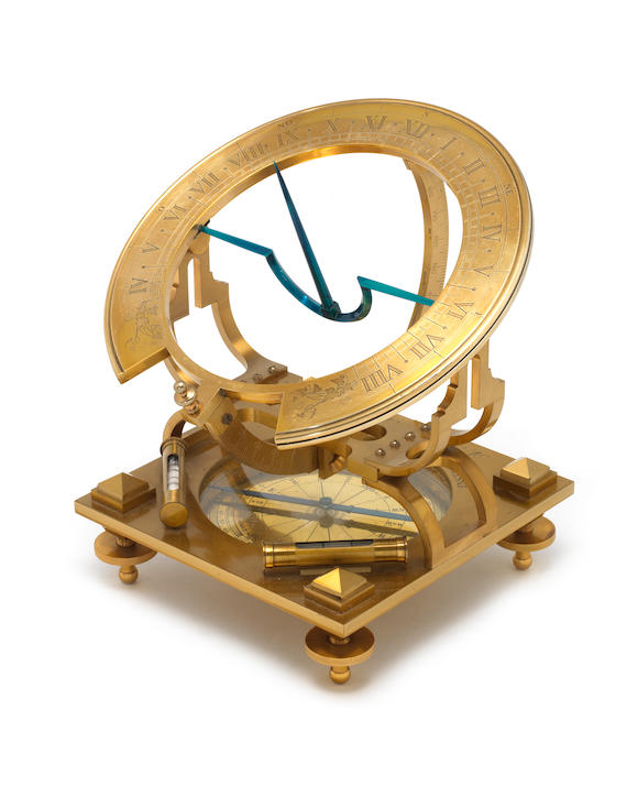 Bonhams A Large Gilt Brass A Moretti Inclining Dial