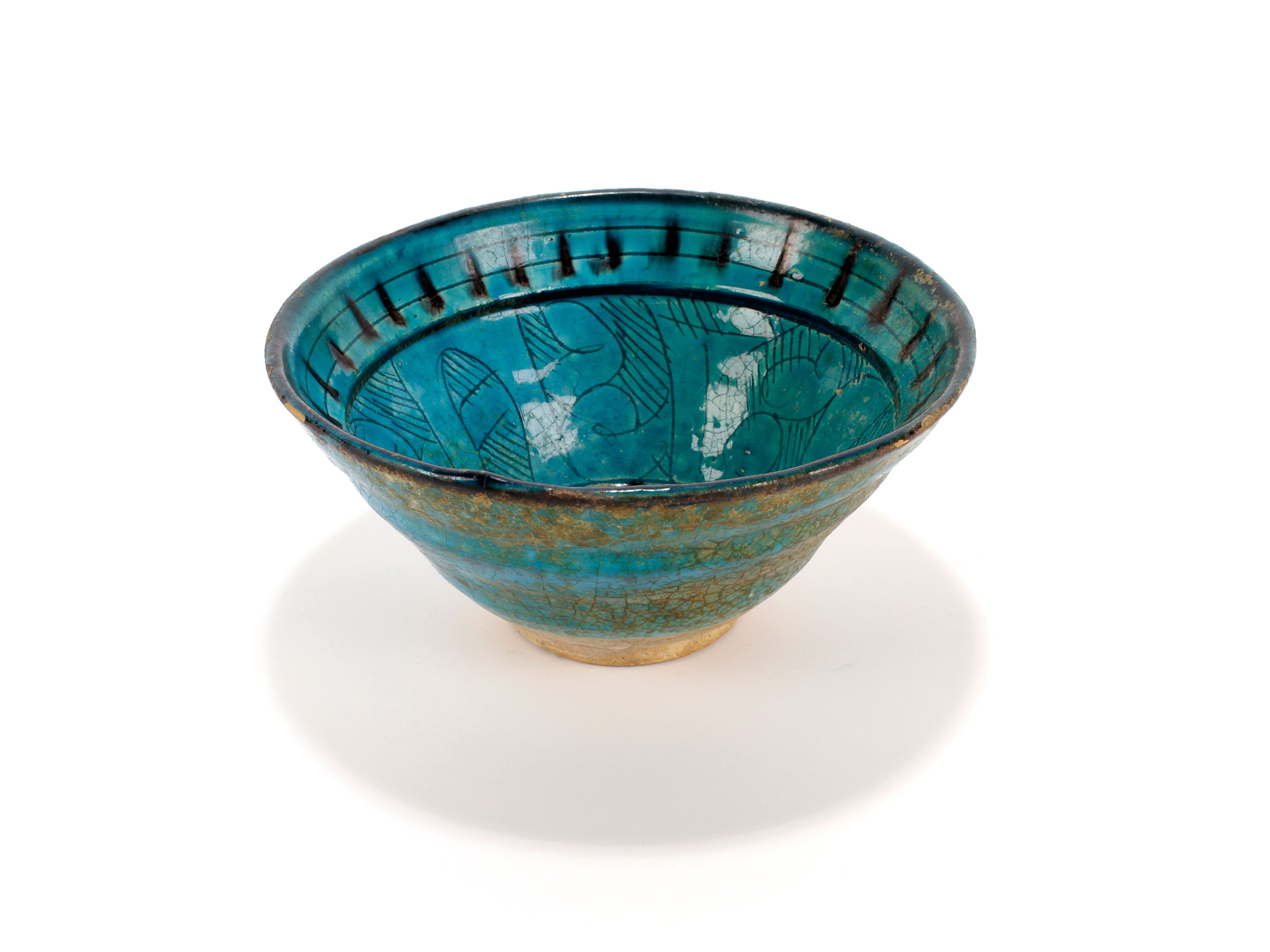 Bonhams : A Seljuk monochrome sgraffito pottery bowl, Persia, 12th century