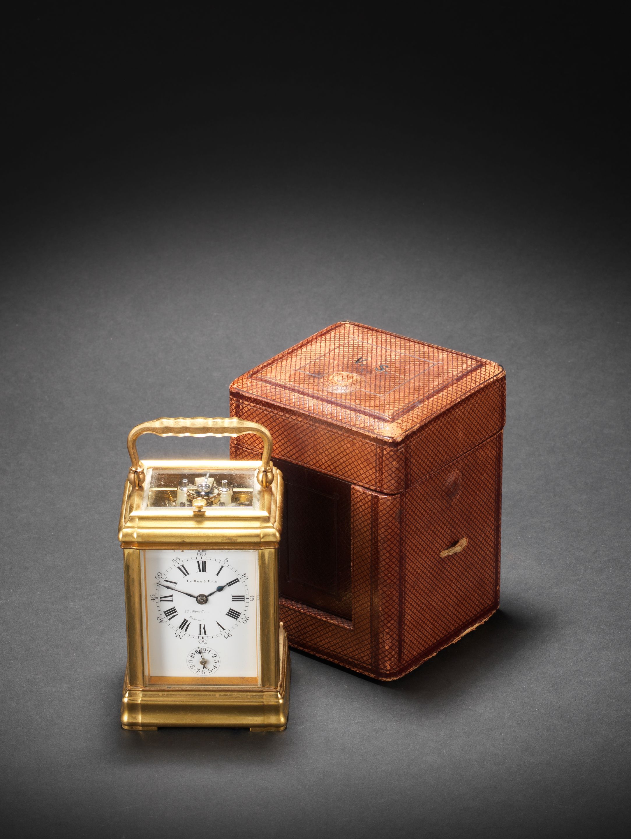 Bonhams : A fine and rare grande sonnerie striking miniature carriage ...