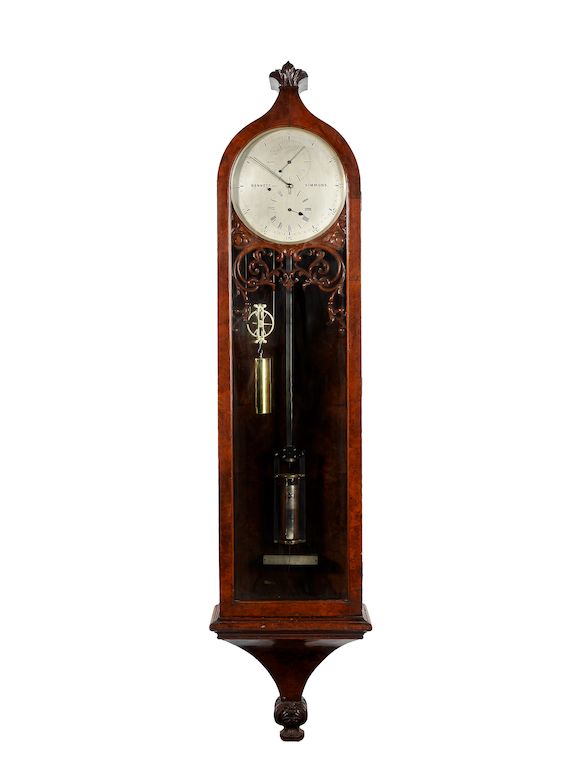Bonhams : A good mid 19th century walnut wall regulator with mercury ...