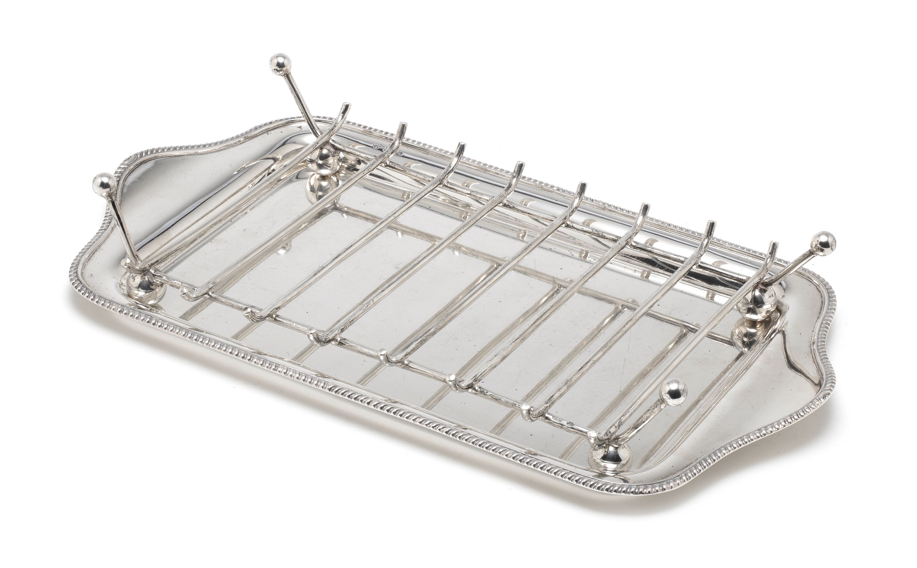 Bonhams : A silver two-handled asparagus tray and rack by Richard ...