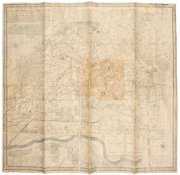 Bonhams : IRAN - ISFAHAN [Isfahan]. Map, nineteenth century