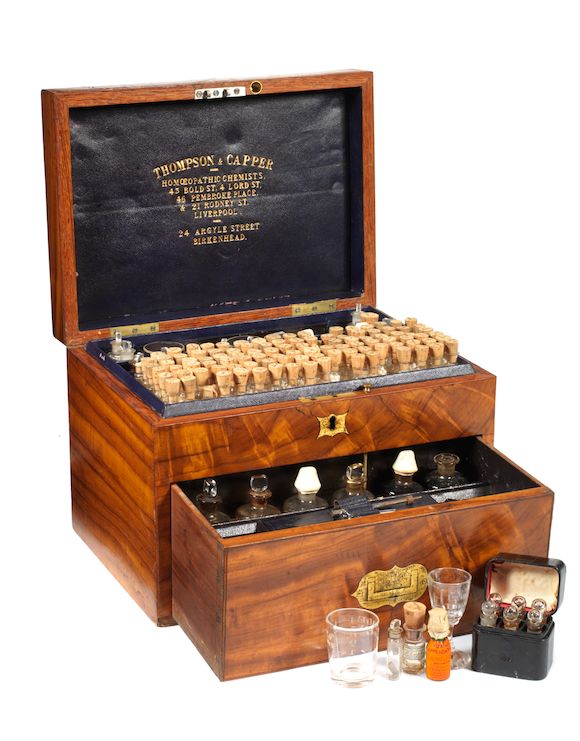 Bonhams : A Thompson & Capper walnut and tiger wood veneered ...