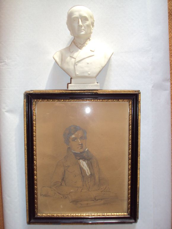 Bonhams : A Goss miniature portrait bust of W. C. Gully