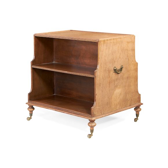Bonhams : A William IV mahogany low double-sided waterfall bookcase