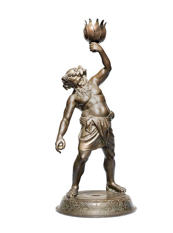 Bonhams : A late 19th century Neapolitan figure of Bacchus modelled as ...
