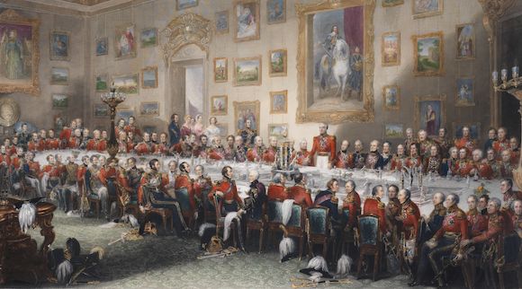 Bonhams : After William Salter The Waterloo Banquet 1836 Handcoloured ...
