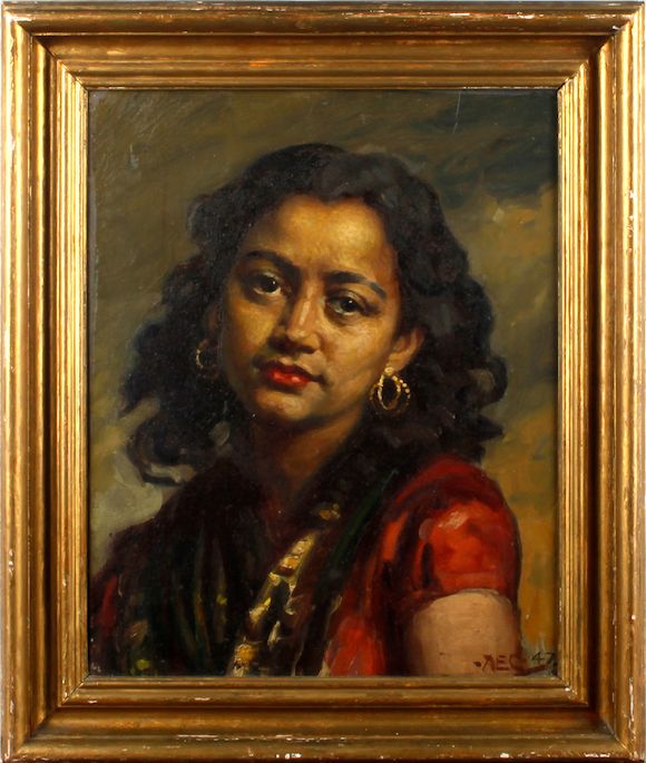 Bonhams : Alfred Egerton Cooper, RBA (British, 1883-1974) Gypsy girl