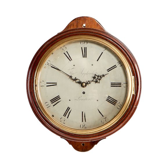 Bonhams : An 18th century mahogany wall timepiece with verge escapement ...