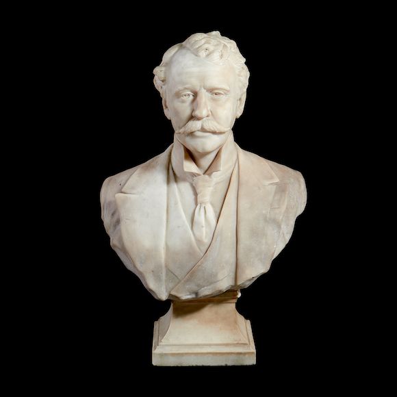 Bonhams : Albert Toft, (English, 1862-1949) A marble bust of Herbert ...