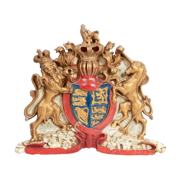 Bonhams : A late 19th/early 20th century painted and gilt decorated ...