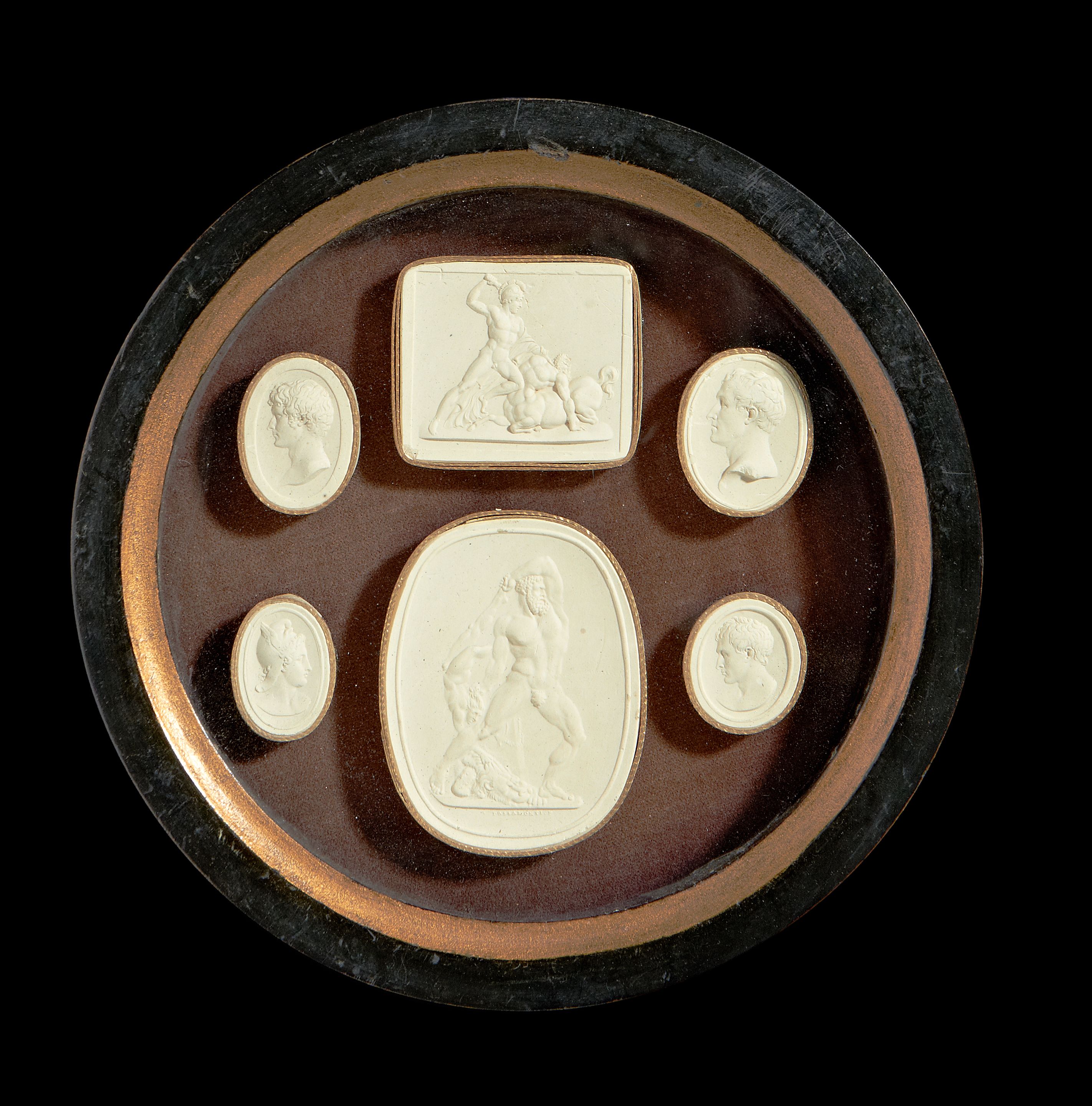 Bonhams : Six framed groups of 19th century plaster intaglios