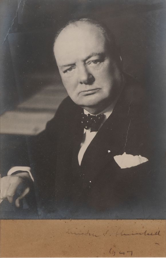 Bonhams : CHURCHILL (WINSTON) Portrait photograph by Walter Stoneman ...