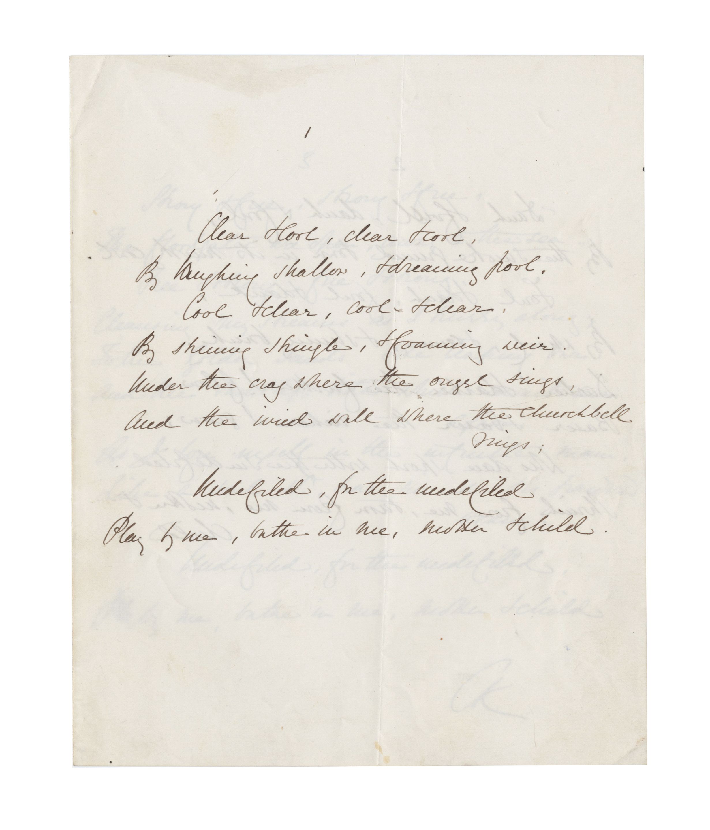 Bonhams : KINGSLEY, CHARLES (1819-1875) AUTOGRAPH MANUSCRIPT OF HIS ...