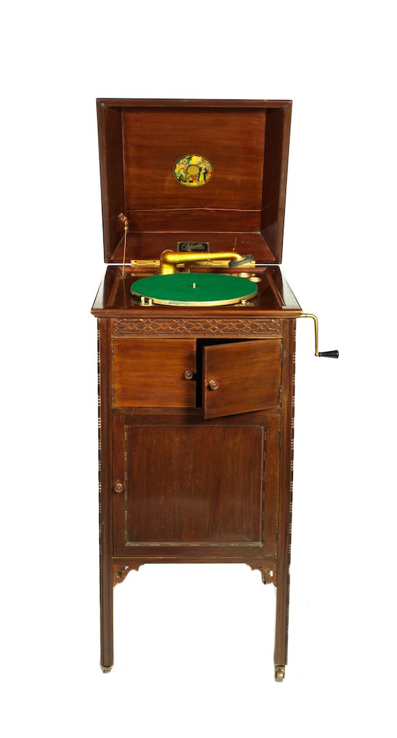 Bonhams : A Cliftophone cabinet grand gramophone,