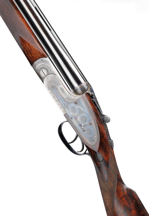 Bonhams : A fine 12-bore (2¾in) over-and-under sidelock ejector gun by ...