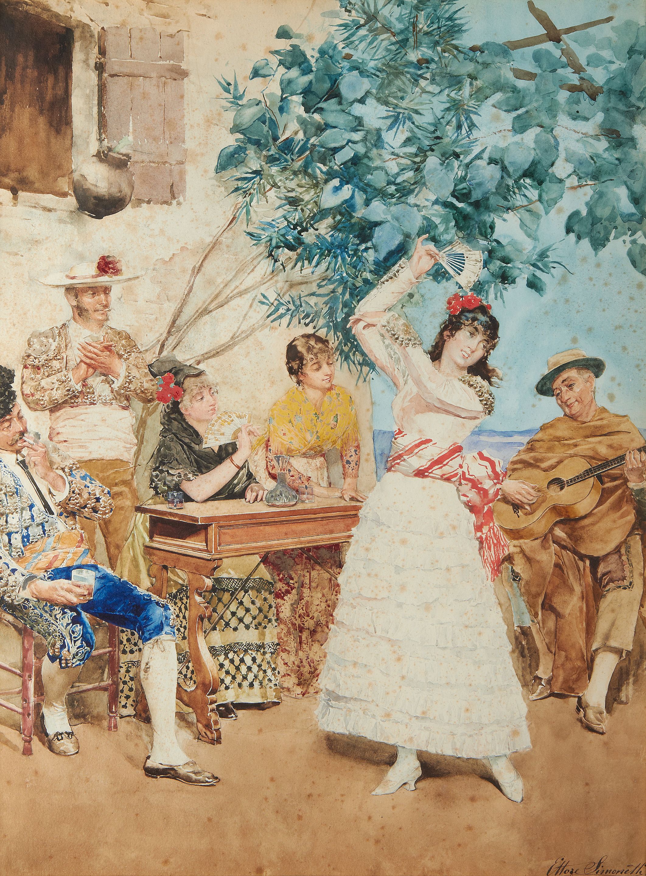 Bonhams : Ettore Simonetti (Italian, 1857-1909) The flamenco dancer