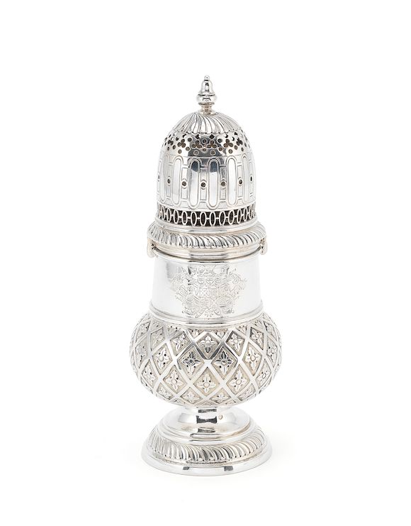 Bonhams : A 19th century Dutch silver caster also with Pseudo marks ...