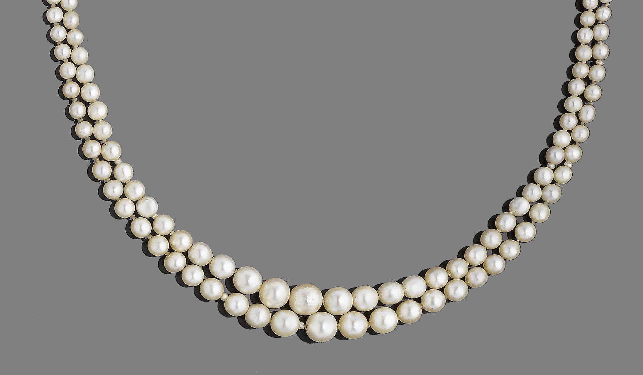 Bonhams A Double Strand Pearl Necklace