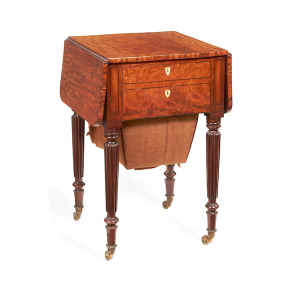 Bonhams : A Regency figured mahogany and ebonised line-inlaid Pembroke ...