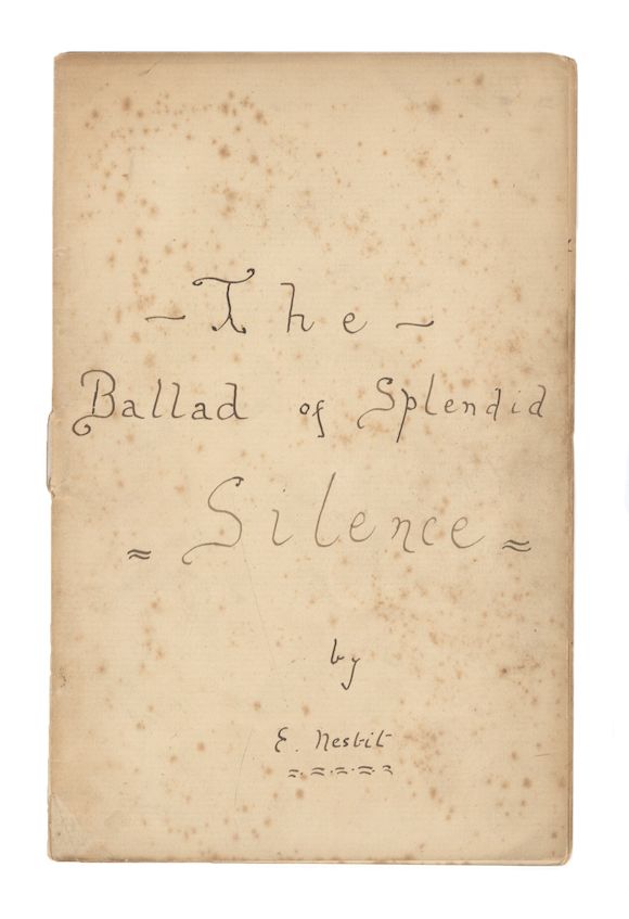 Bonhams : NESBIT, EDITH (1858-1924) AUTOGRAPH MANUSCRIPT OF HER POEM ...