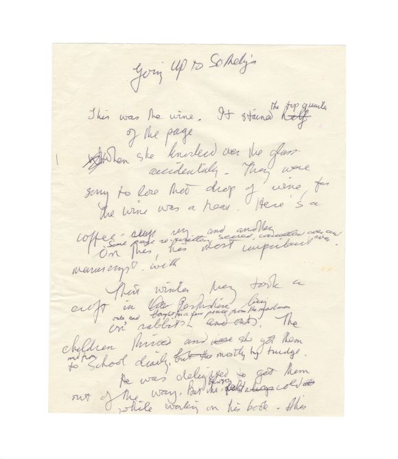 Bonhams : SPARK (MURIEL) Autograph draft of her poem 'Going up to ...