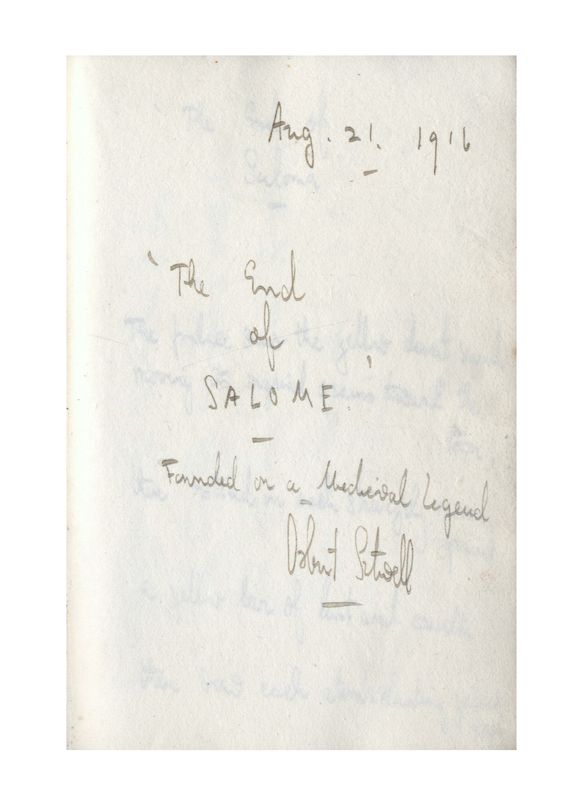 Bonhams : SITWELL, OSBERT (1892-1969) AUTOGRAPH REVISED MANUSCRIPT POEM ENTITLED 'THE END OF ...