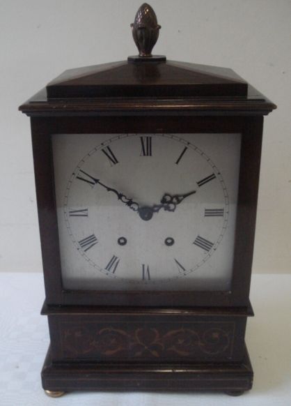 Bonhams : A late 19th Century inlaid mahogany bracket clock, in the ...