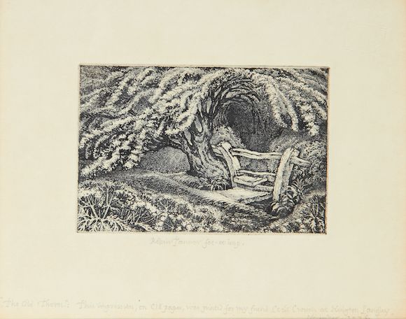 Bonhams : Robin Tanner (British, 1904-1988) The Old Thorn Etching, 1975 ...