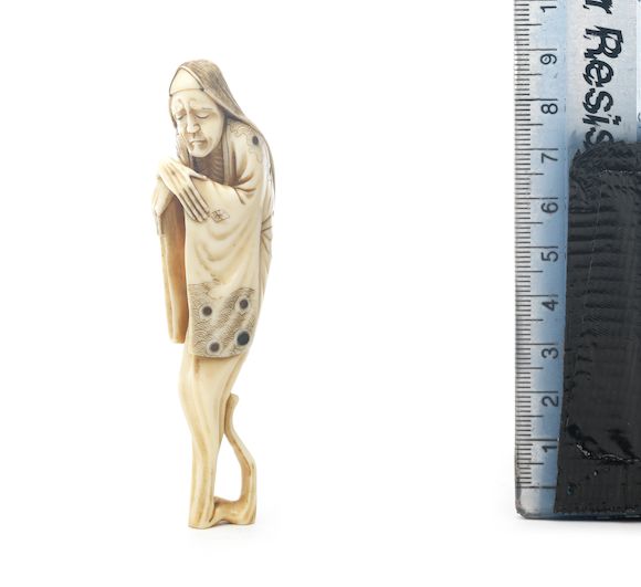 Bonhams : An ivory netsuke of a female ghost Late 19th century