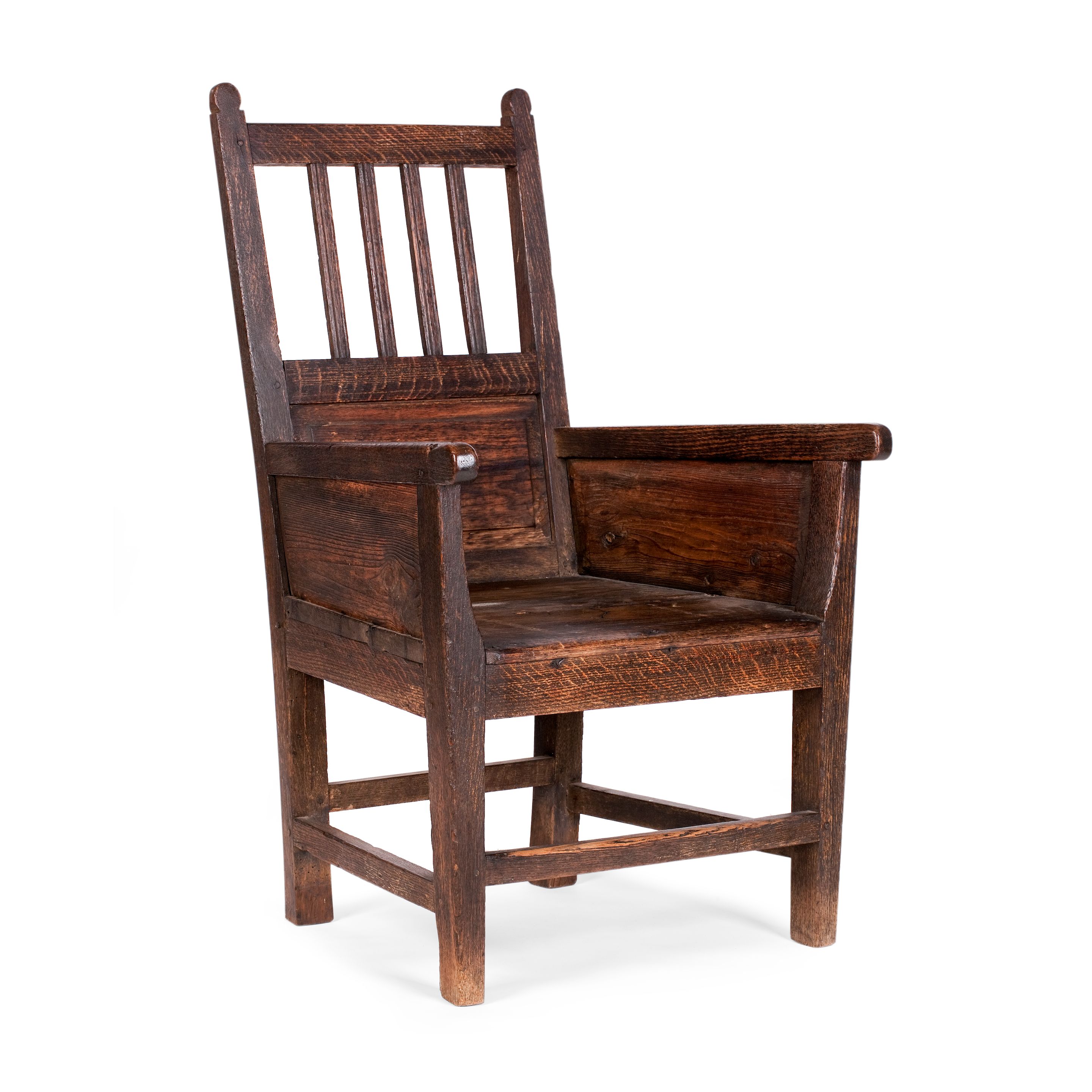 Bonhams : An 19th century oak and pine Shetland chair