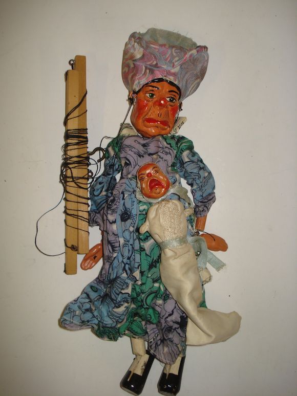 Bonhams : Pelham Puppet Alice in Wonderland Duchess and Baby