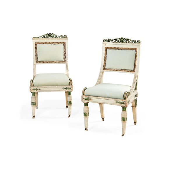 Bonhams : A set of four North Italian second quarter 19th century cream ...