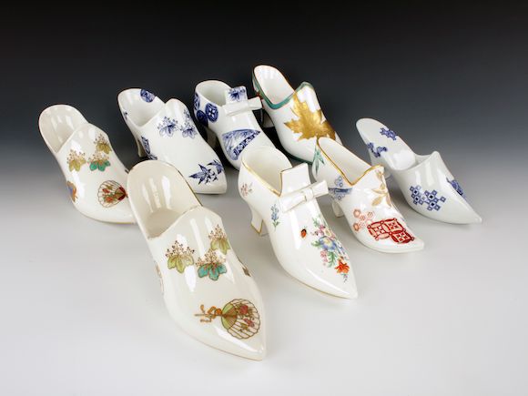 Bonhams : A pair of Royal Worcester shoes and six other Royal Worcester ...