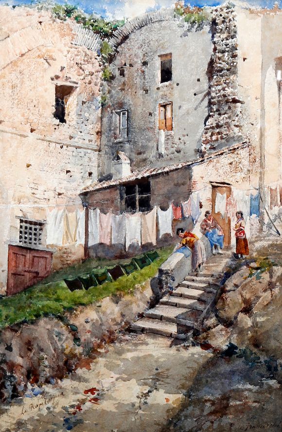 Bonhams : Mariano de Franceschi (Italian, 1849-1896) 'La Rupe Carpia'