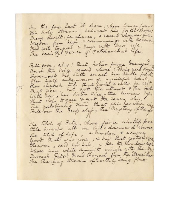 Bonhams : CLOUGH, ARTHUR HUGH (1819-1861) THE AUTOGRAPH MANUSCRIPT OF ...
