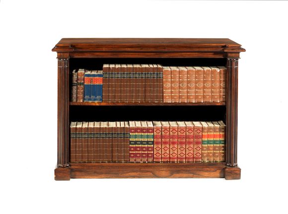 Bonhams : A William IV rosewood carved low open bookcase by W ...