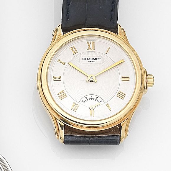 Bonhams : Chaumet. An 18ct gold automatic wristwatch with power reserve ...