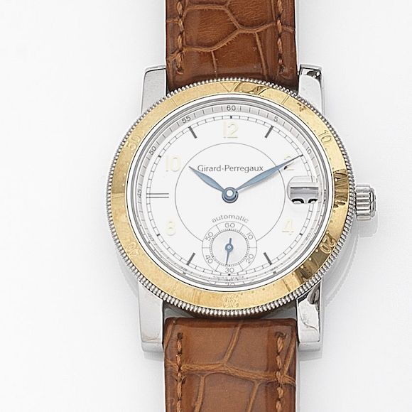 Bonhams : Girard-Perregaux. A stainless steel automatic calendar ...