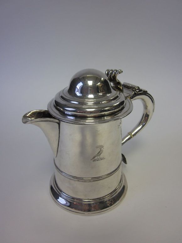 Bonhams : A silver tankard with later added pouring lip with cancelled ...