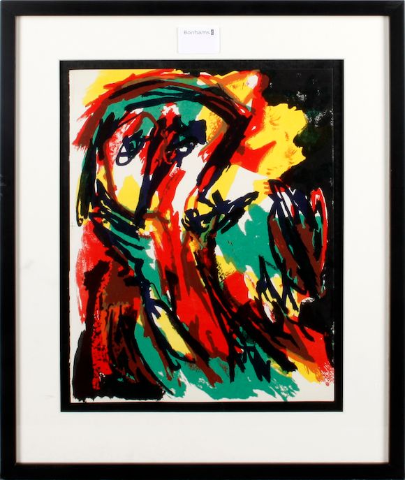 Bonhams : Karel Appel (Dutch, 1921-2006) Abstract portrait colour ...