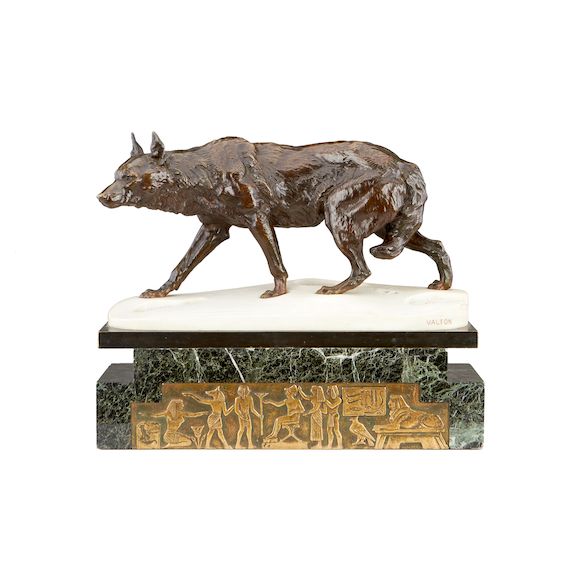 Bonhams : Charles Valton, French (1851-1918) A bronze and marble model ...