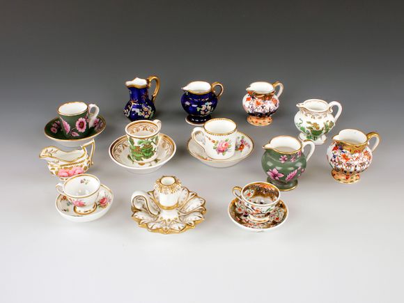 Bonhams : A selection of early Spode miniatures, circa 1830