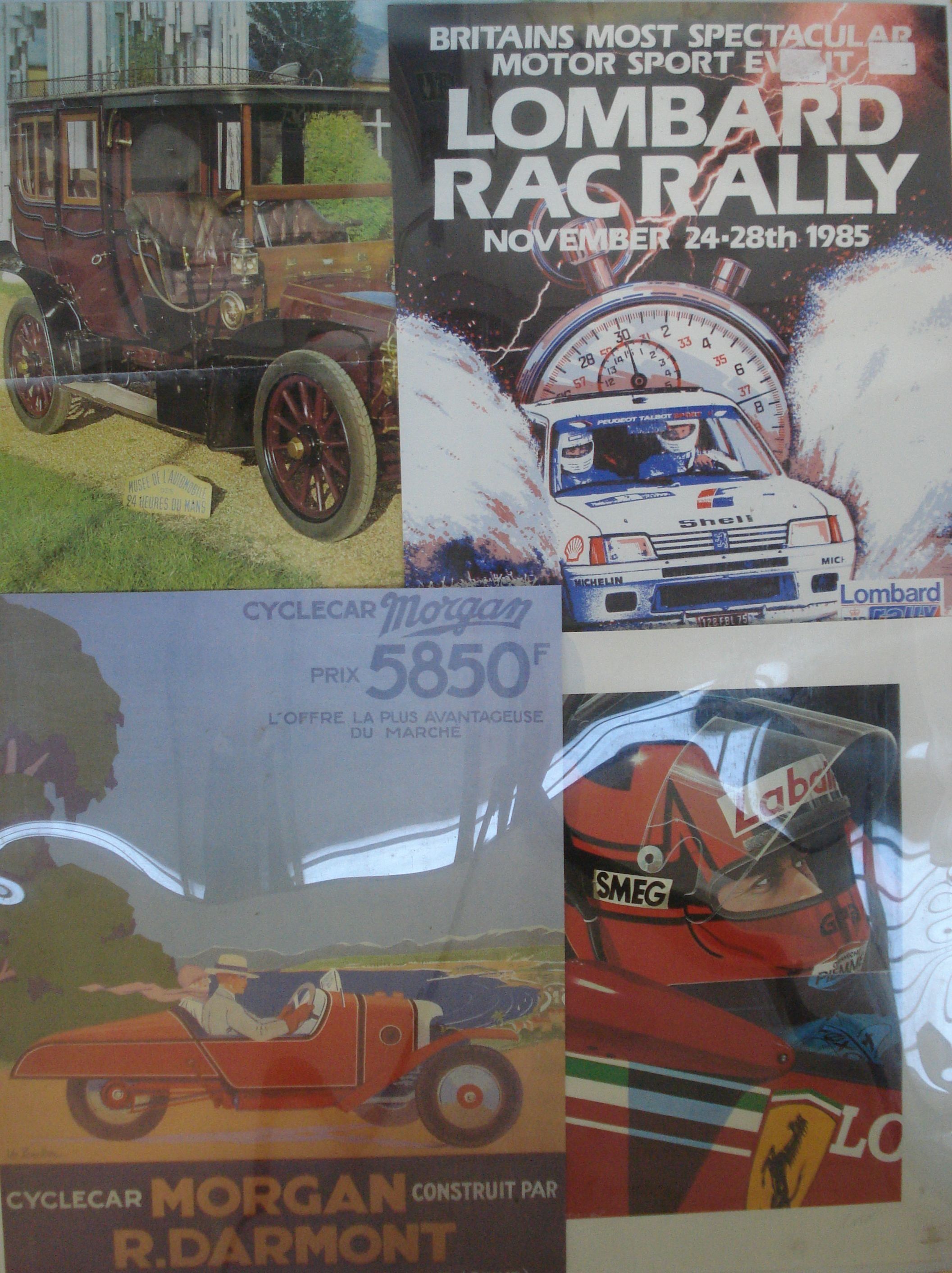 Bonhams Cars : Four motoring prints posters,