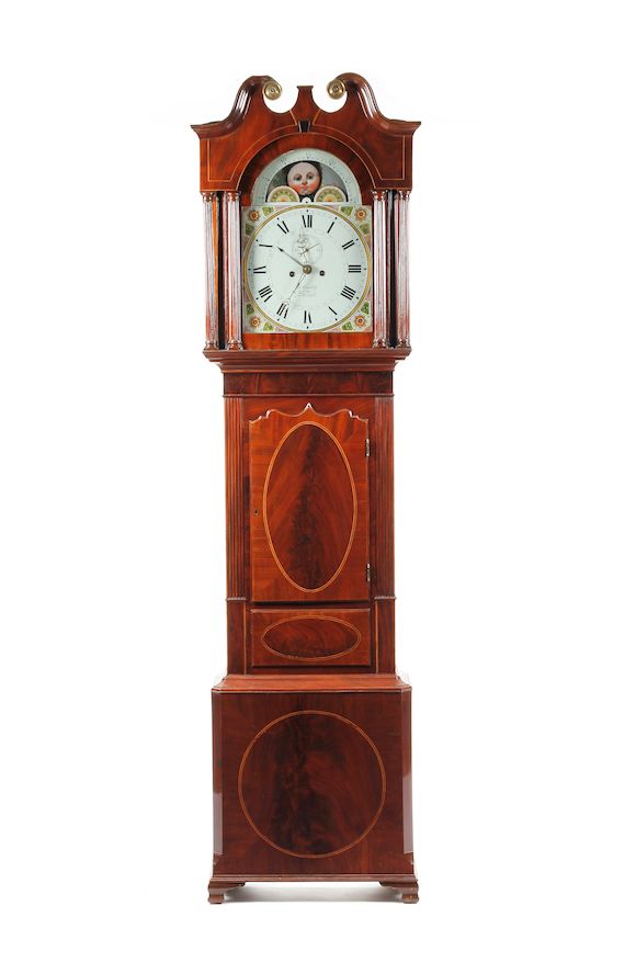 Bonhams : An early 19th century 8 day mahogany longcase clock with ...