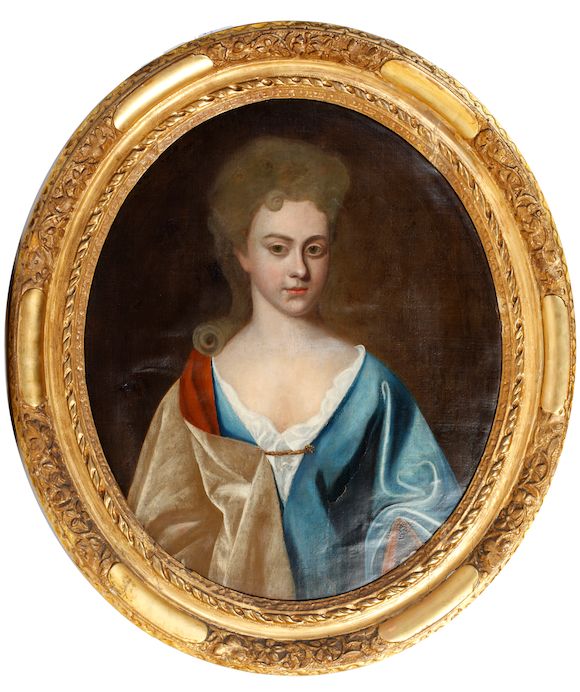 Bonhams : After Sir Peter Lely Portrait of Mrs Middleton 73 x 61cm.