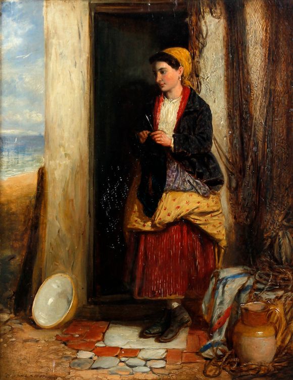 Bonhams : Henry Garland (British, active circa 1854-1890) Fishergirl ...